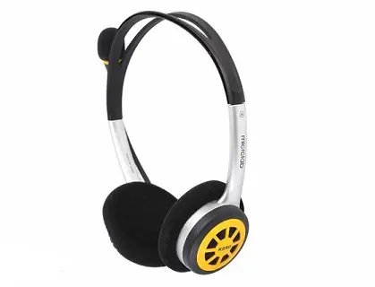 Microlab K250 Headphone W/Mic-Bk/Yw | Shop Online In SA