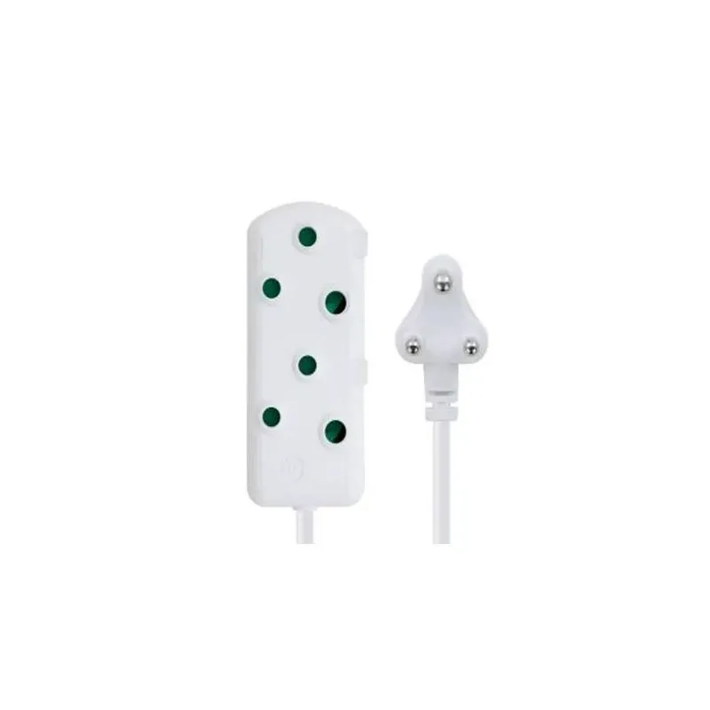SWITCHED HEAVY DUTY SBS EXTENSION LEADS 2 x 16A Socket 3m - White ...